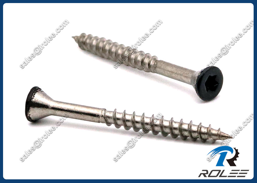 Black Painted Head Stainless Steel 304 Countersunk Head Torx Wood Deck Screw