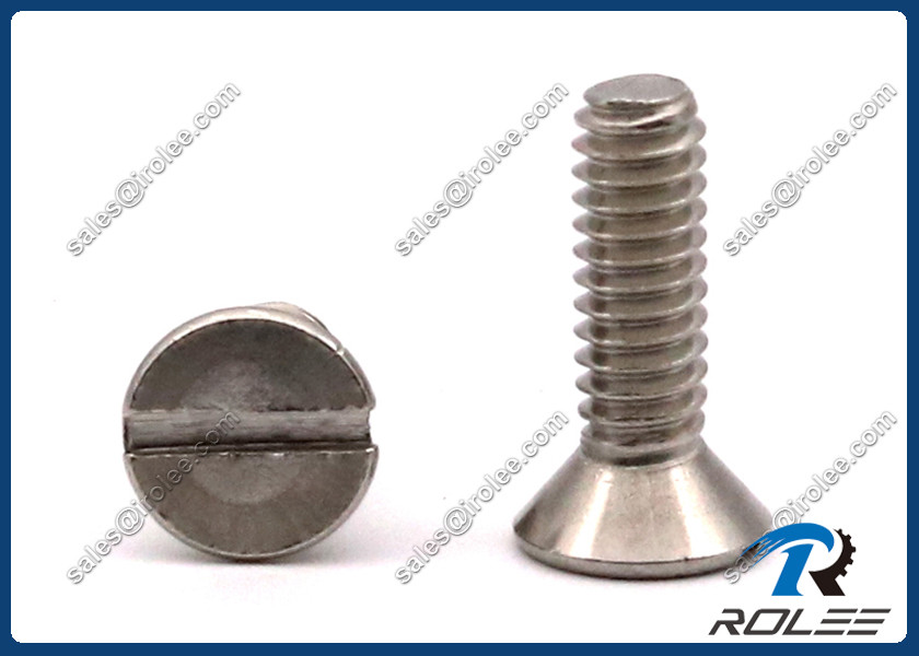 304/316/A2/18-8 Stainless Steel Slotted Flat Countersunk Head Machine Screw